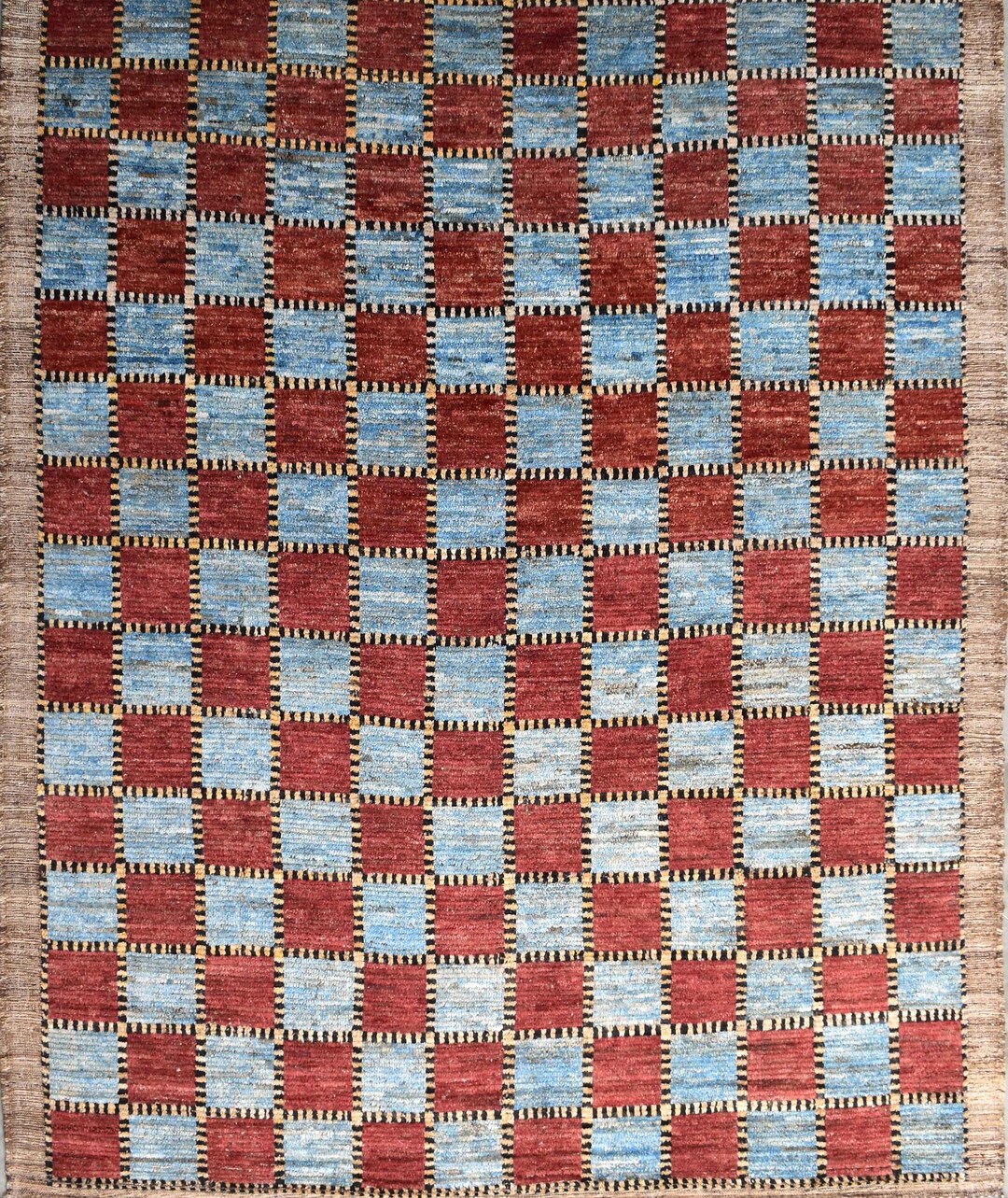 8x10 Ft Red and Blue Geometric Rug Simple Moroccan Style Rug - Etsy