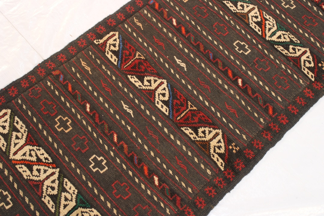 5ft Kilim Runner Rug: Handmade Wool Hallway Rug - Etsy Canada