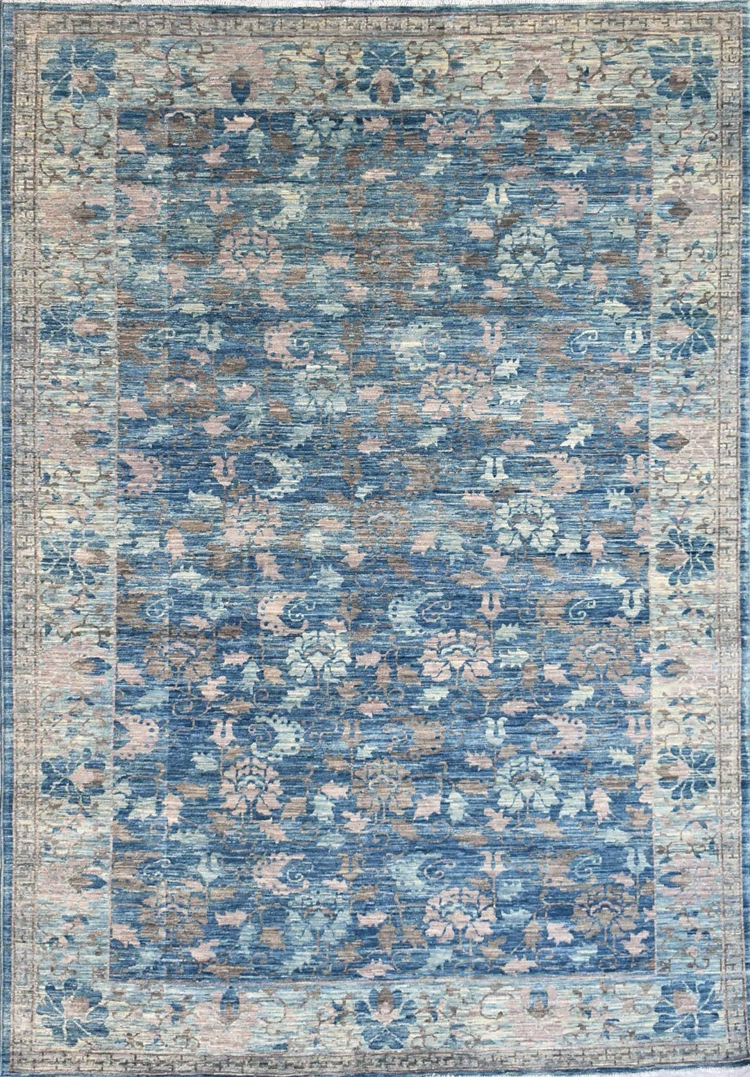 6x9 Ft Fine Peking Rug, Blue Transitional Rug, High Knot Count Rug ...