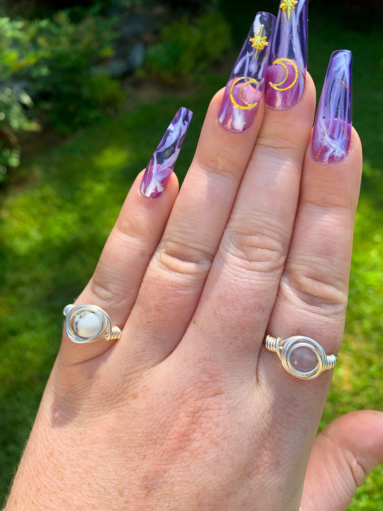 Crystal Rings Genuine Gemstone Rings Gemstone Jewelry | Etsy