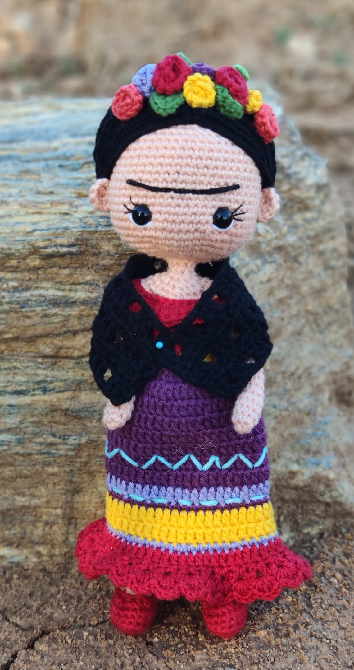 PDF Pattern of Amigurumi Frida Kahlo, English Pattern Crochet - Etsy