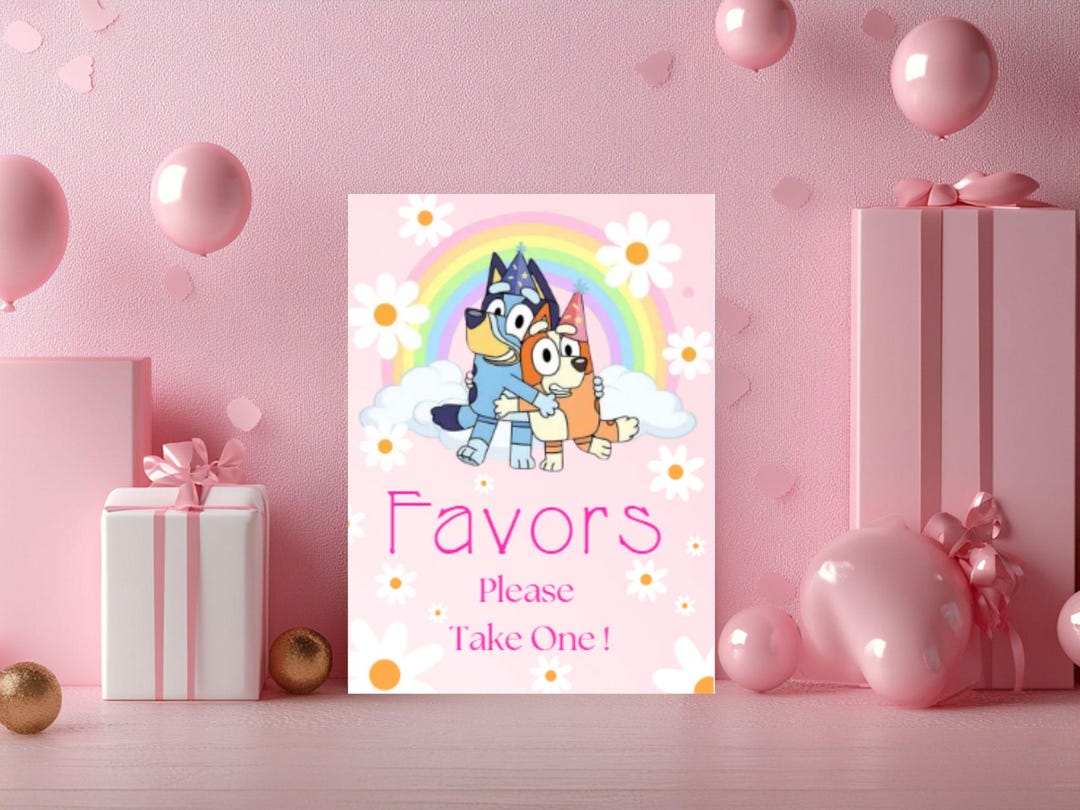 Bluey Favor Tags Bluey Thank You Card Bluey Thank You Tags Bluey Party ...