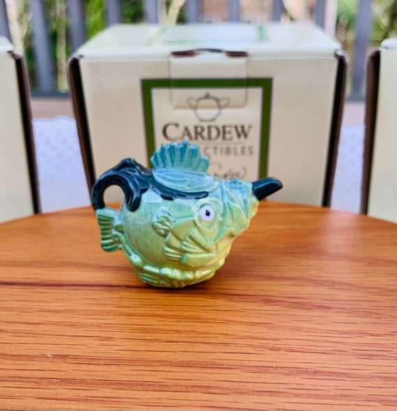 Vintage Paul Cardew Tiny Teapot Milton Fish New in Box | Etsy