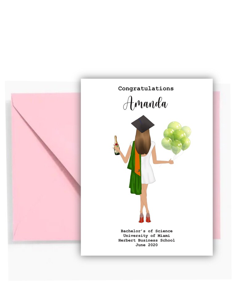 Custom Graduation Illustration Card - Etsy Canada
