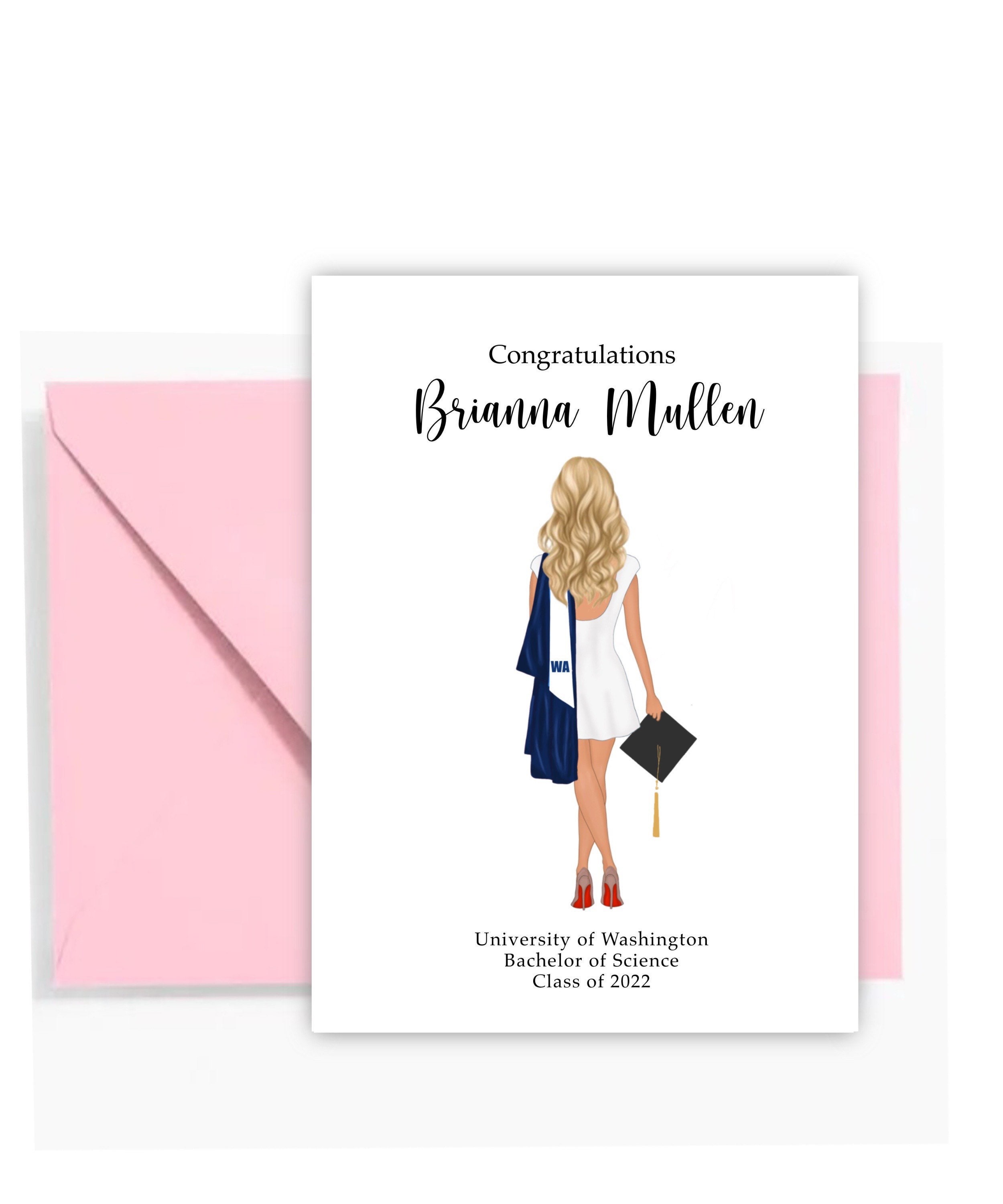 Custom Graduation Illustration Card - Etsy Canada