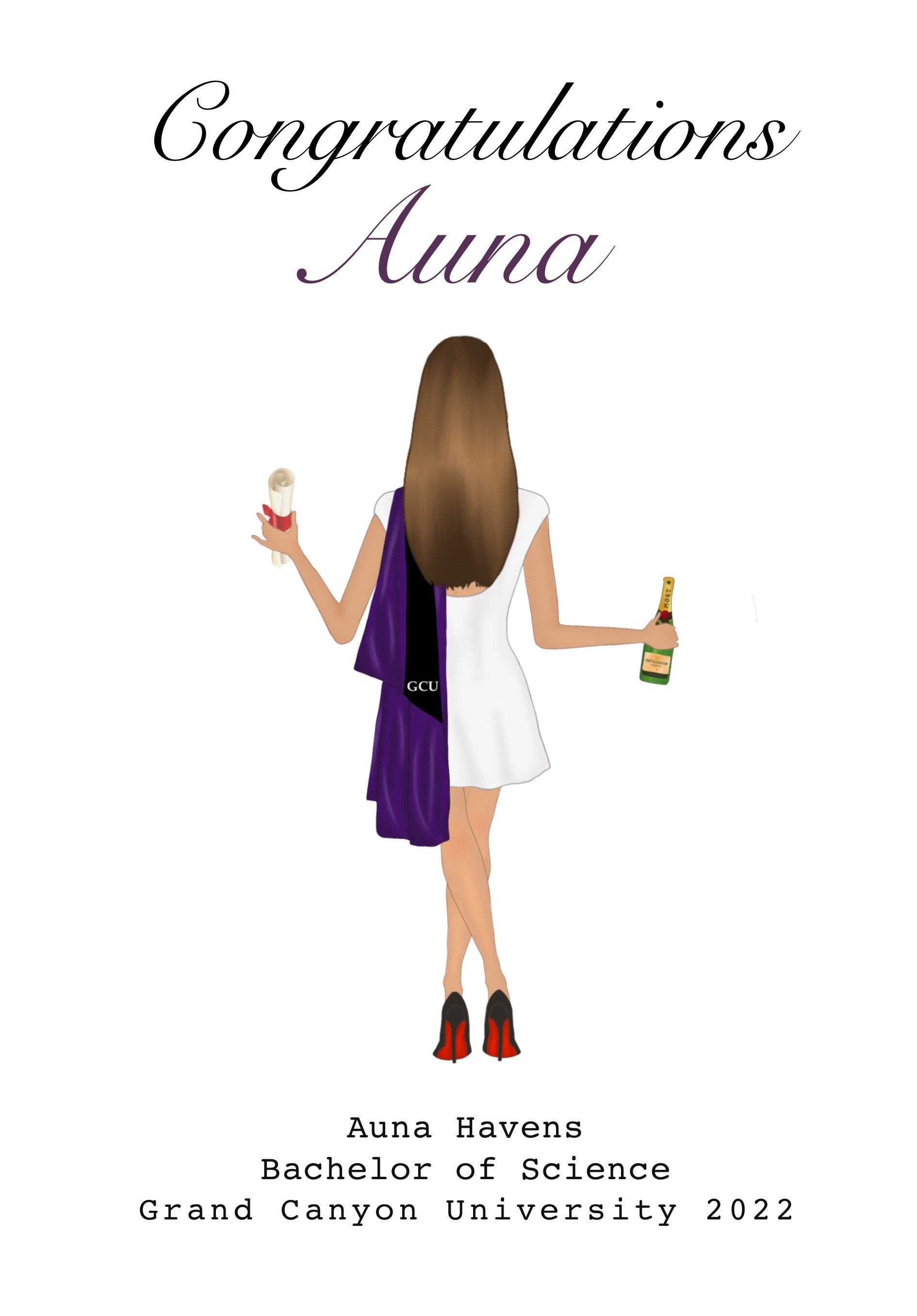 Custom Graduation Illustration Card - Etsy Canada