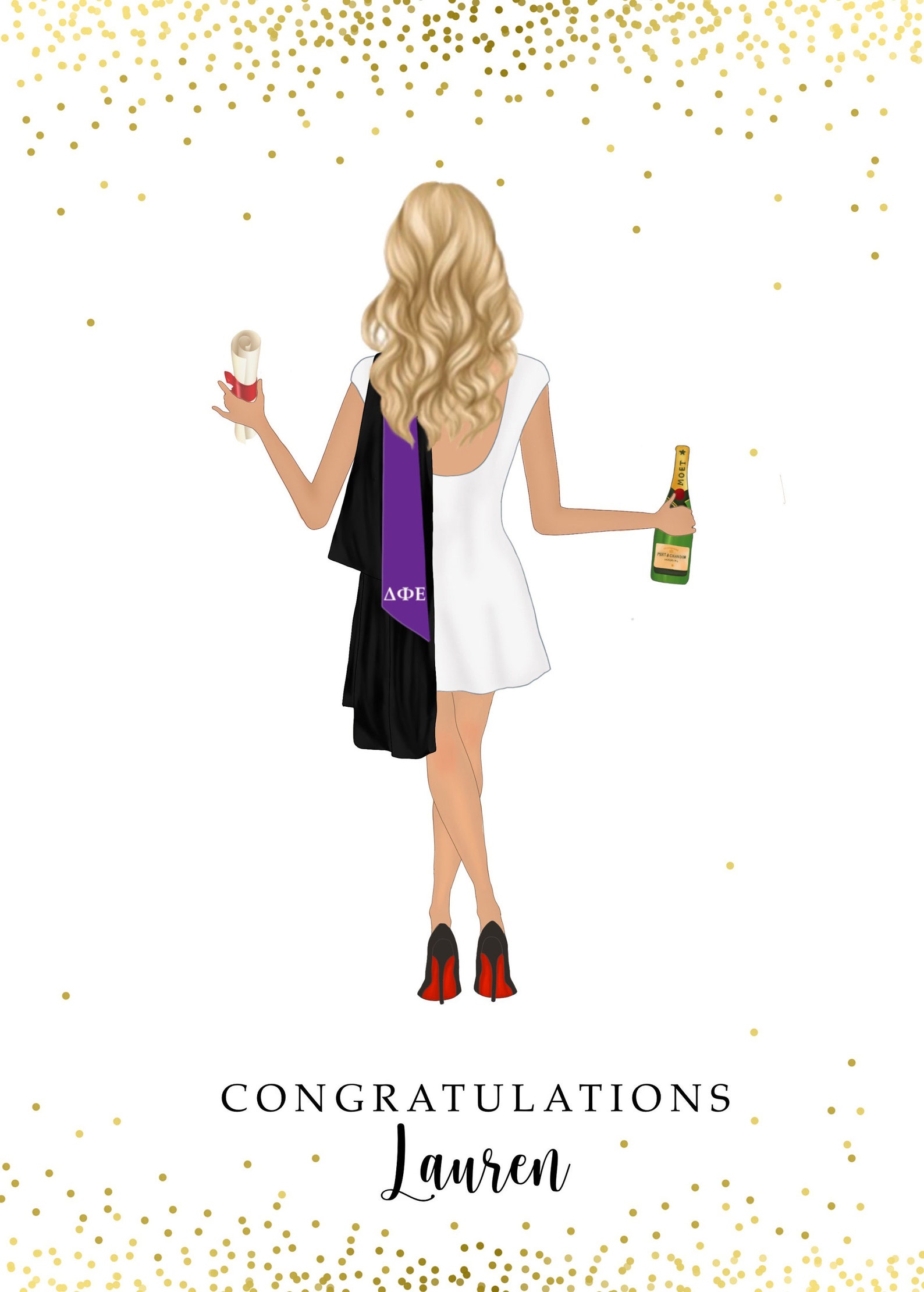 Custom Graduation Illustration Card - Etsy Canada