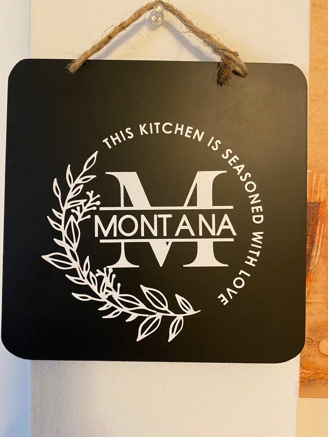 Personalized Monogram Kitchen Sign - Etsy