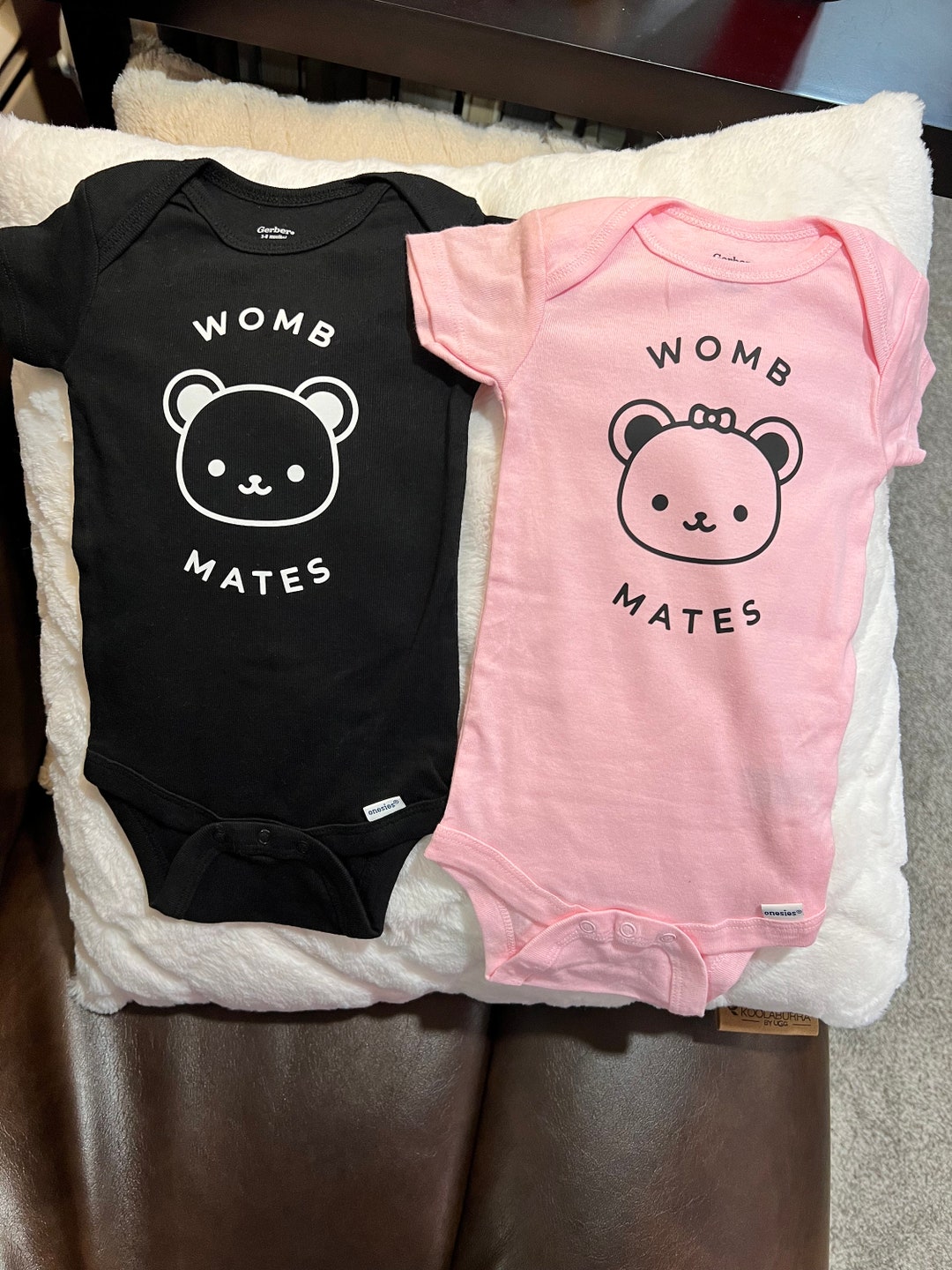 Twins Onesie Set “womb Mates” - Etsy