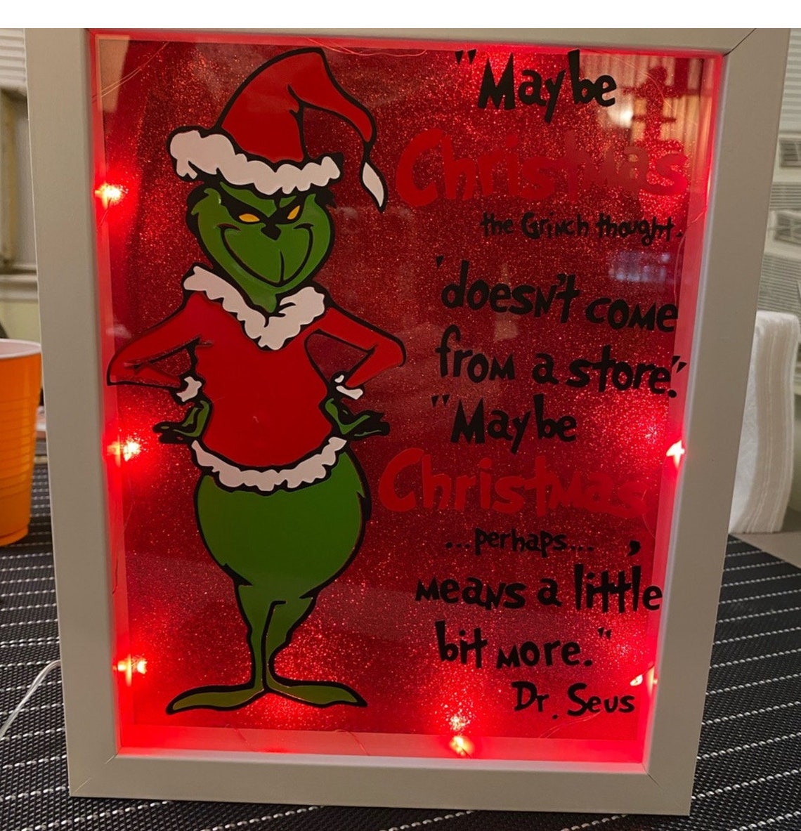Handmade Grinch Light up Shadow Boxes!!! - Etsy