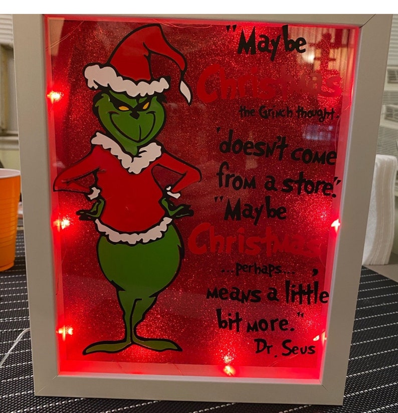 Handmade Grinch Light up Shadow Boxes!!! - Etsy