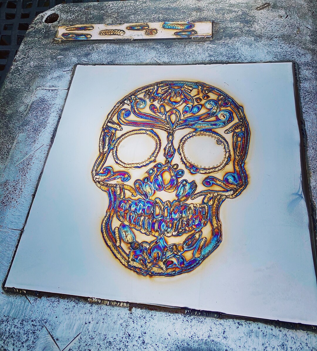 Sugar Skull Weld Art - Etsy