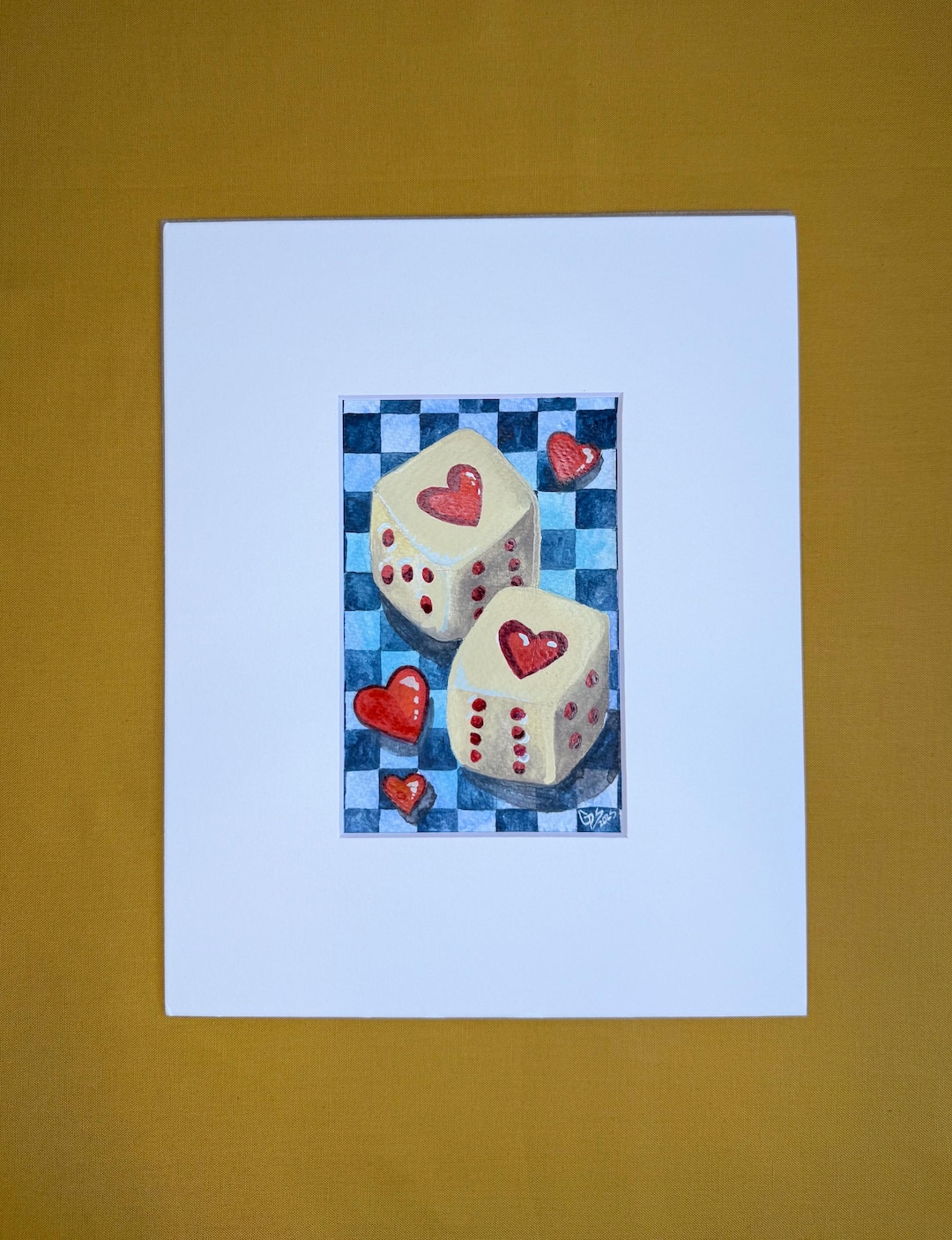 Dice - Original Watercolor Painting - Etsy