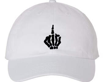 Skeleton Middle Finger Hat - Etsy