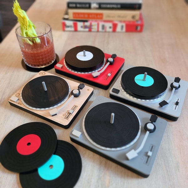 Vinyl Record Coasters for Drinks - Etsy