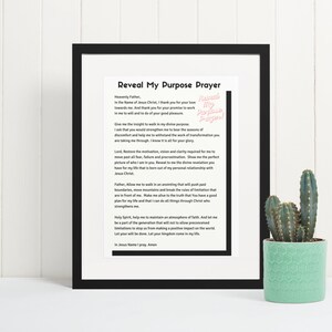 Reveal My Purpose Prayer Poster/ Printable Prayer Poster / Instant ...