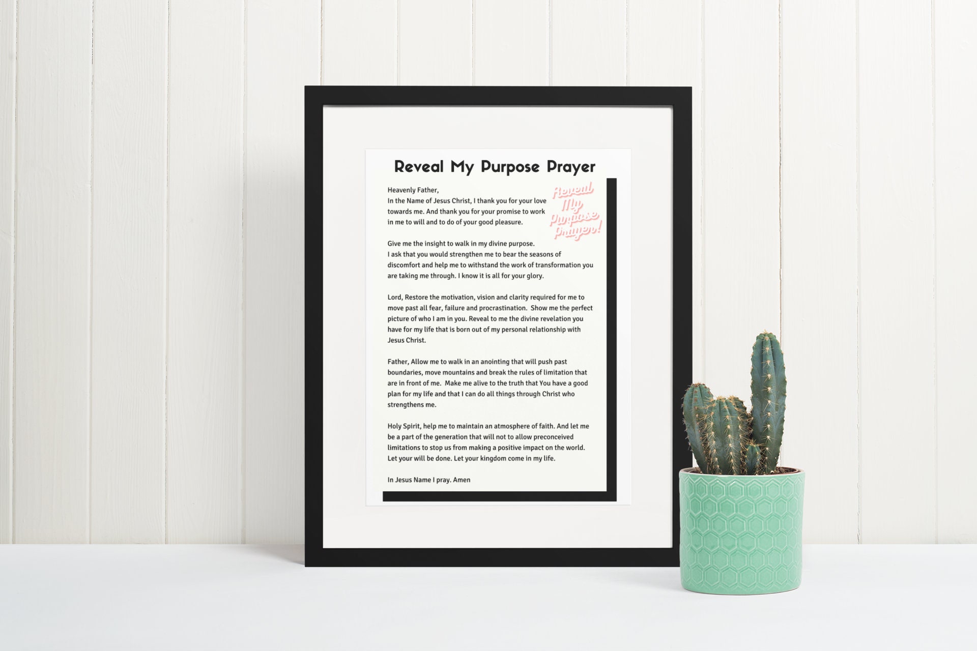 Reveal My Purpose Prayer Poster/ Printable Prayer Poster / Instant ...