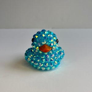 RHINESTONE Turquoise Blue RUBBER DUCKY - Baby Shower Gift - Sparkly ...
