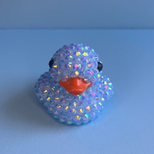 RHINESTONE Light Blue RUBBER DUCKY - Baby Shower Gift - Sparkly Duck ...