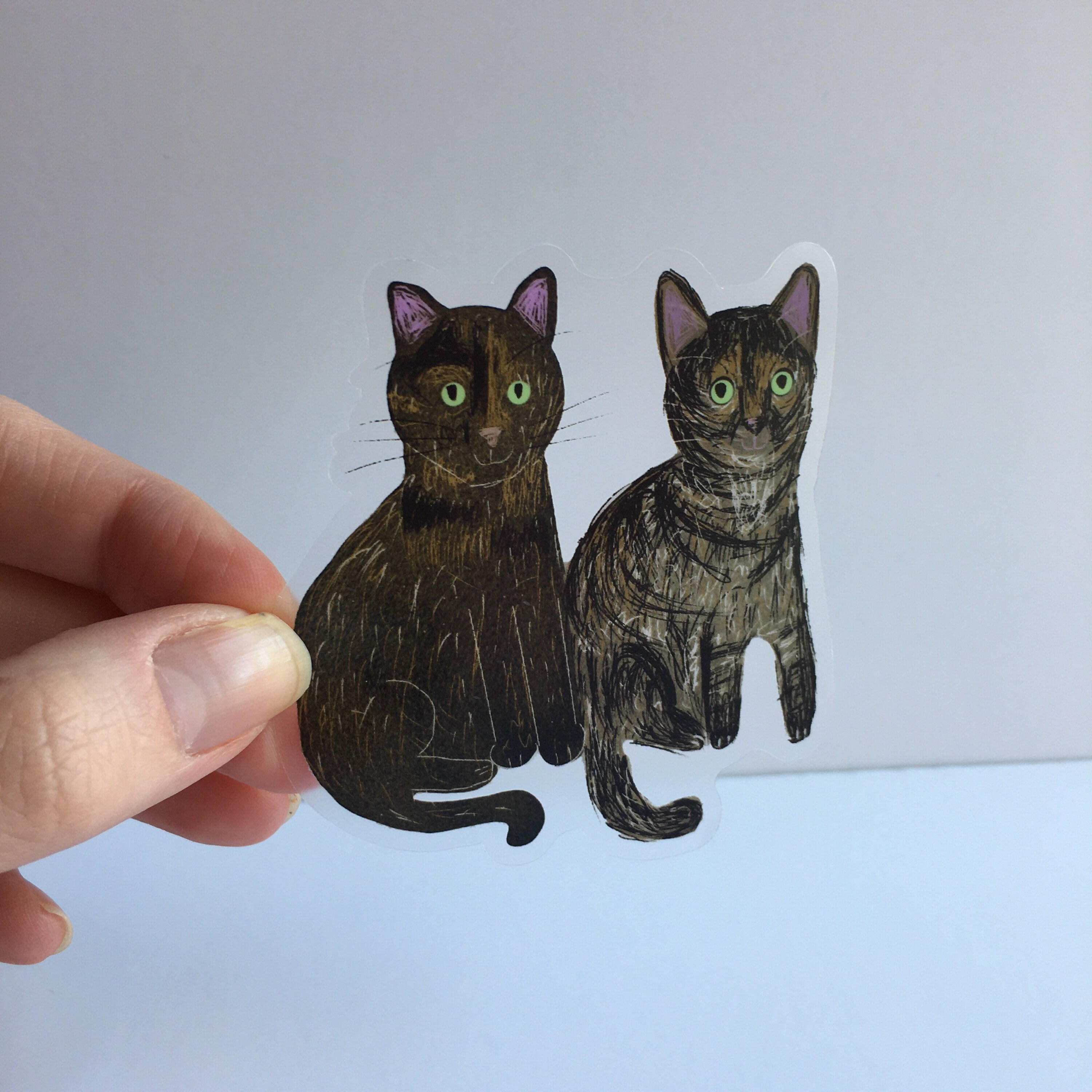 TORTOISESHELL CAT STICKER Decals for Laptop Tortie Tabby | Etsy