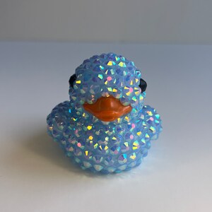 RHINESTONE Light Blue RUBBER DUCKY - Baby Shower Gift - Sparkly Duck ...