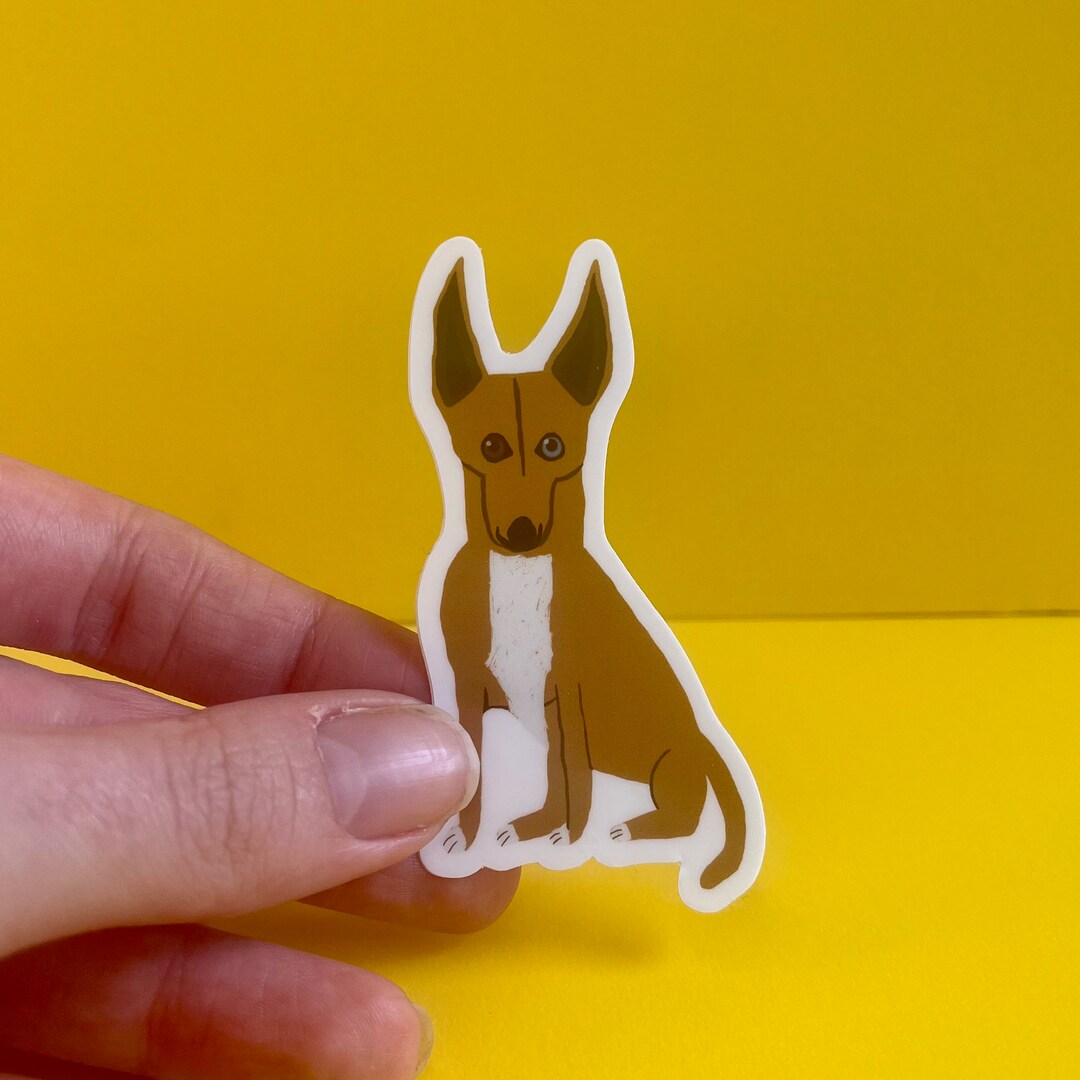 BROWN Rescue DOG STICKER - Decals for Laptop - Blue and Brown Eyed ...