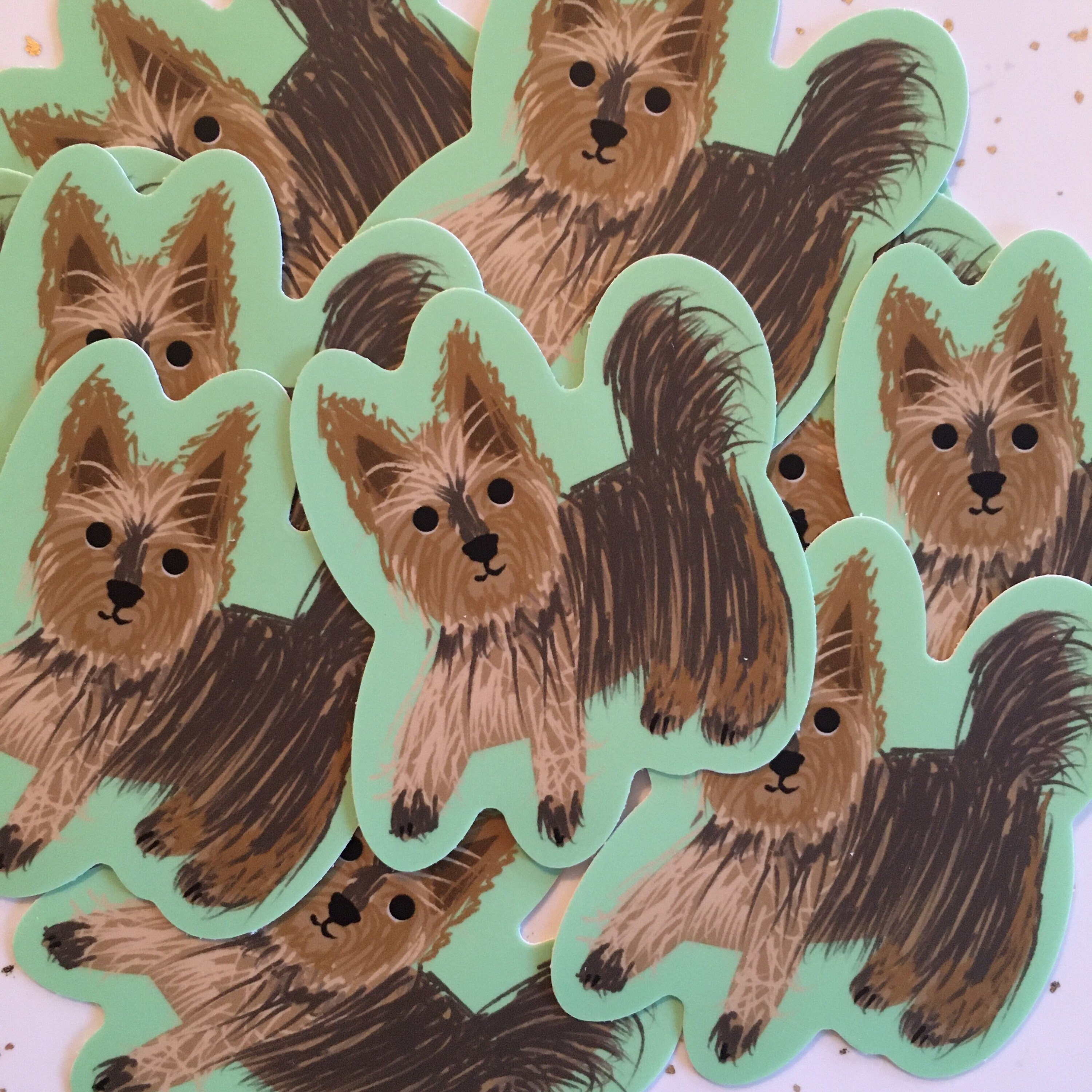 YORKIE DOG STICKER Decals for Laptop Yorkshire Terrier Dog | Etsy