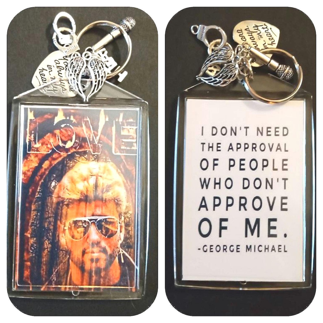 George Michael Extra Large Keyring/keychain, Double Sided, George ...