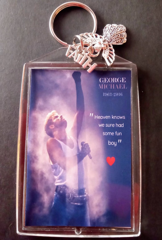 George Michael Keyring/keychain Large Double Sided With - Etsy