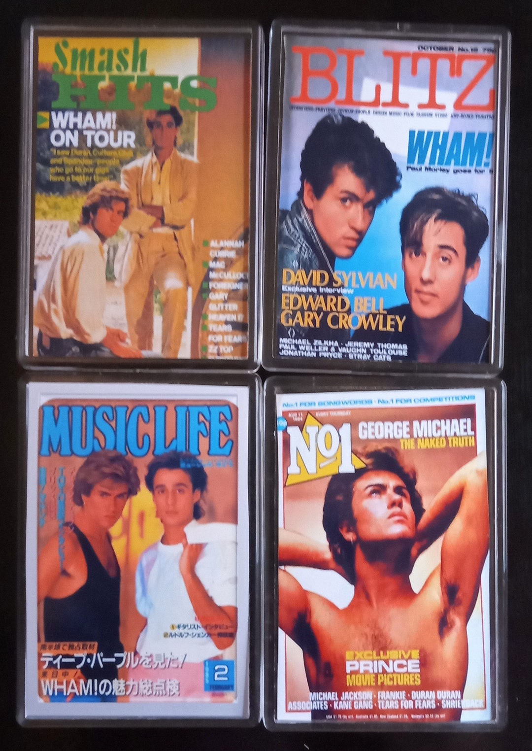 Wham/george Michael Extra Large Fridge Magnets, Vintage Pop Magazine ...