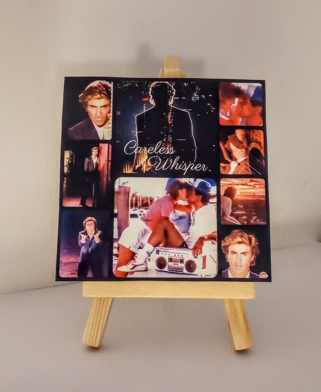 George Michael/wham Mini Wooden Easel & Canvas Pictures,careless ...