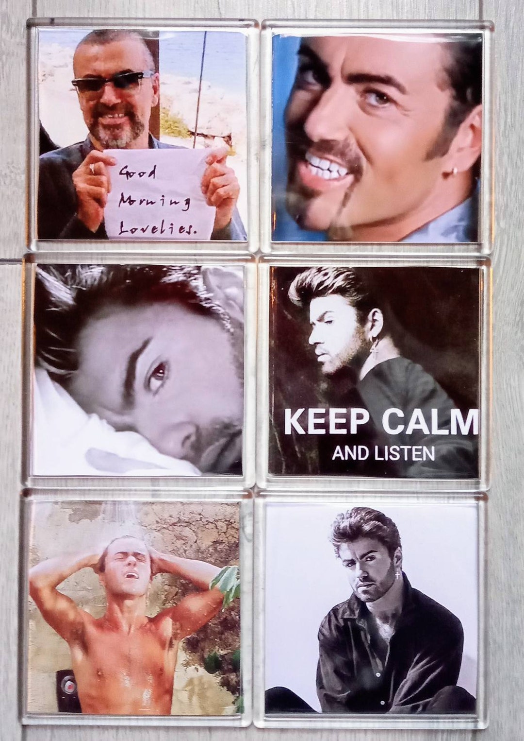 George Michael Coasters, Large, Multiple Images, George Michael Gift ...