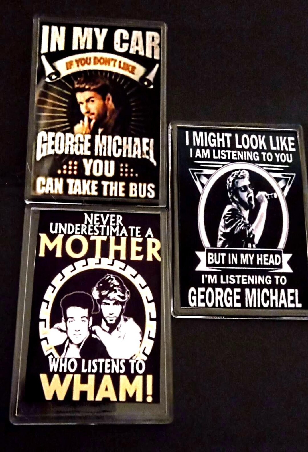 George Michael Trio of Extra Large Magnets, George Michael Gifts ...