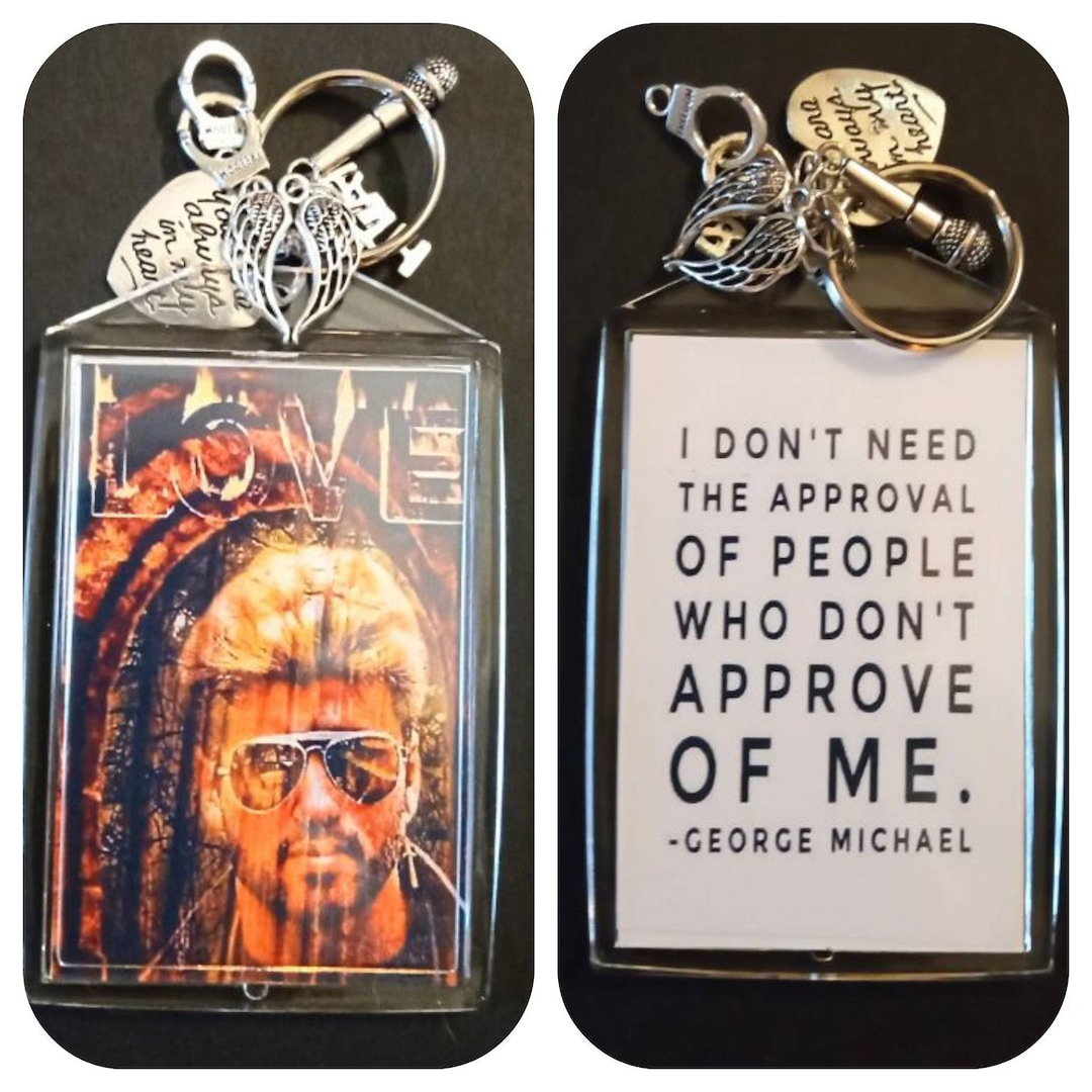 George Michael Extra Large Keyring/keychain, Double Sided, George ...