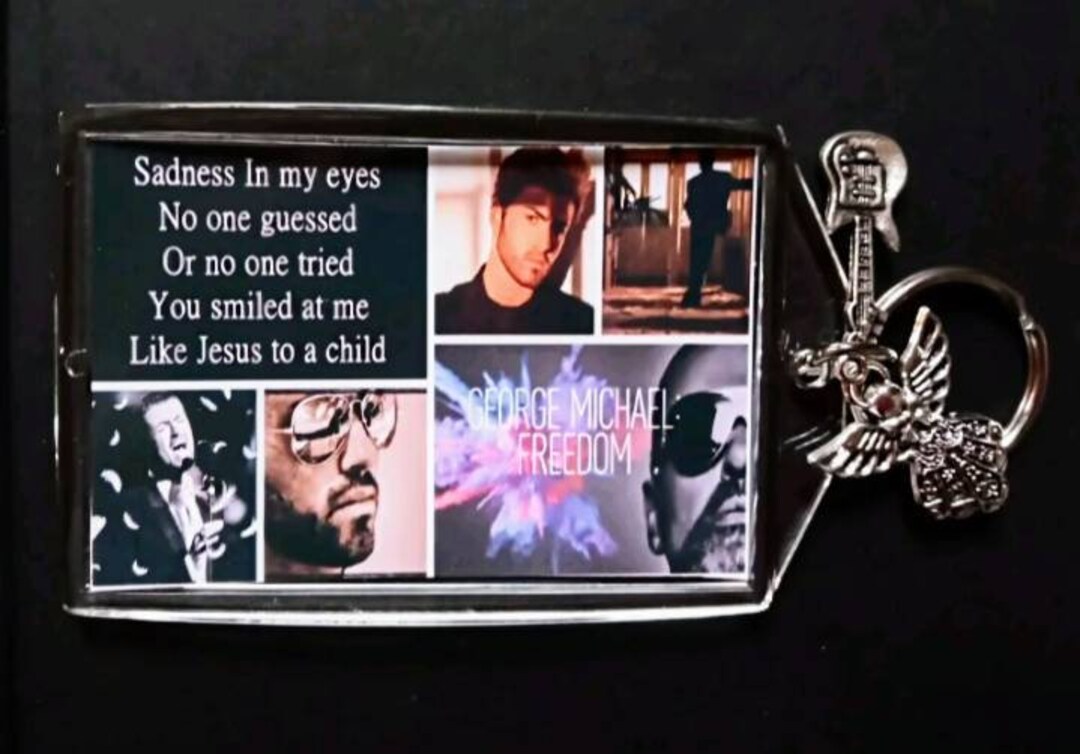 George Michael Large Keyring/keychain, Collage Image, George Michael ...