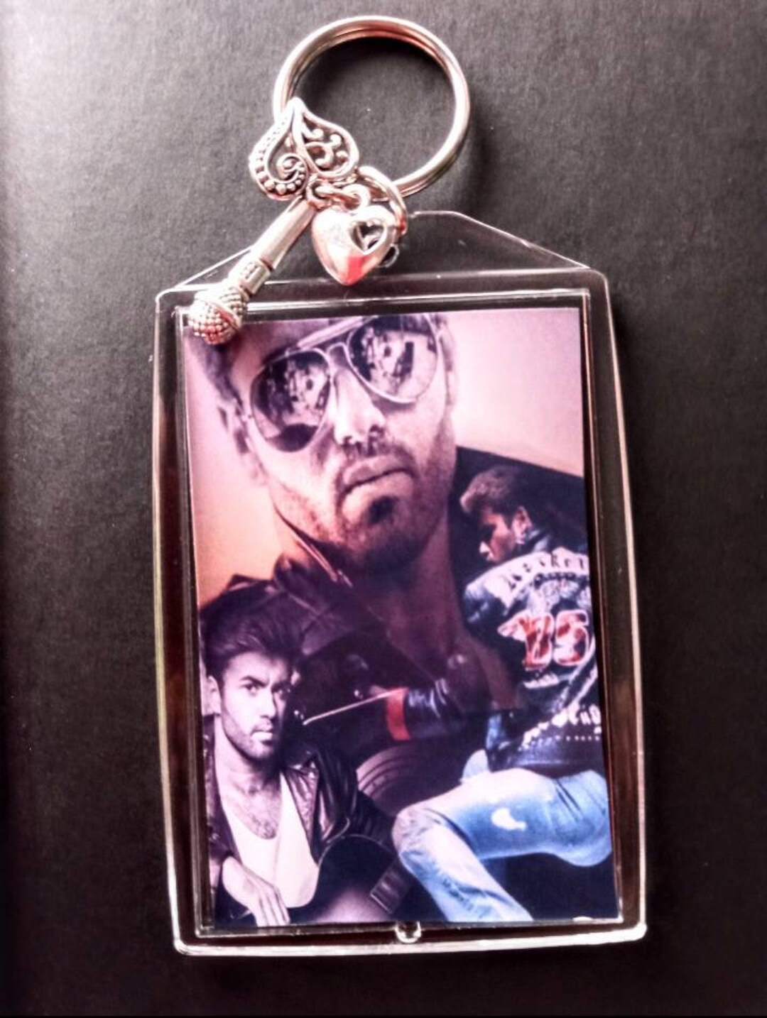 George Michael Extra Large Keyring, Double Sided, George Michael Gifts ...