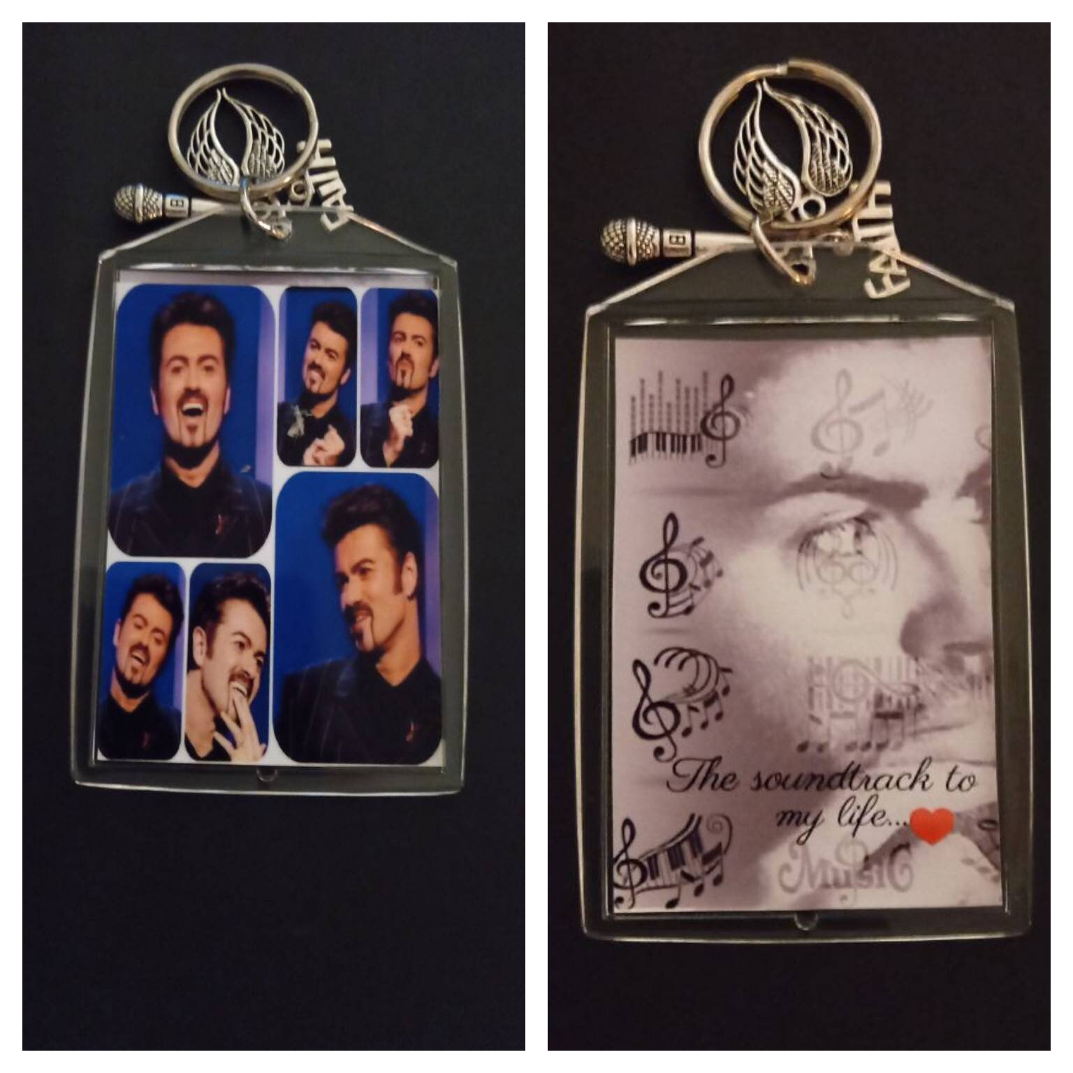 George Michael Extra Large Keyring/keychain, Double Sided, George ...