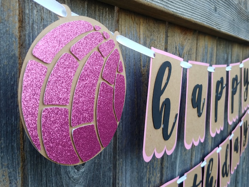 Pink Glitter Concha Happy Birthday Banner Birthday Banner Pan - Etsy