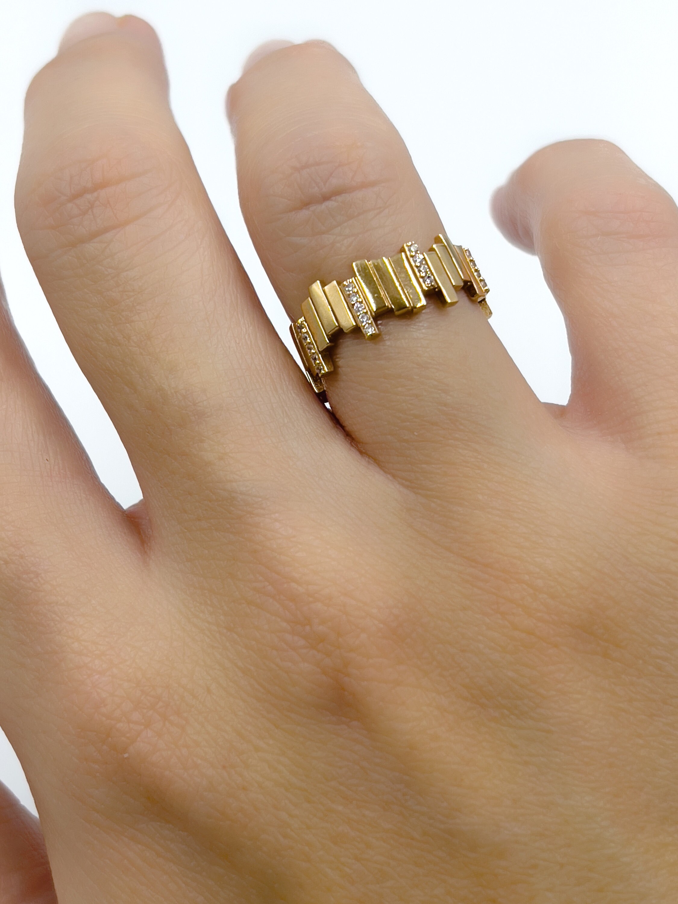 14k Solid Gold Ring/ Dainty Solid Gold Ring/solid Gold Ring/ - Etsy