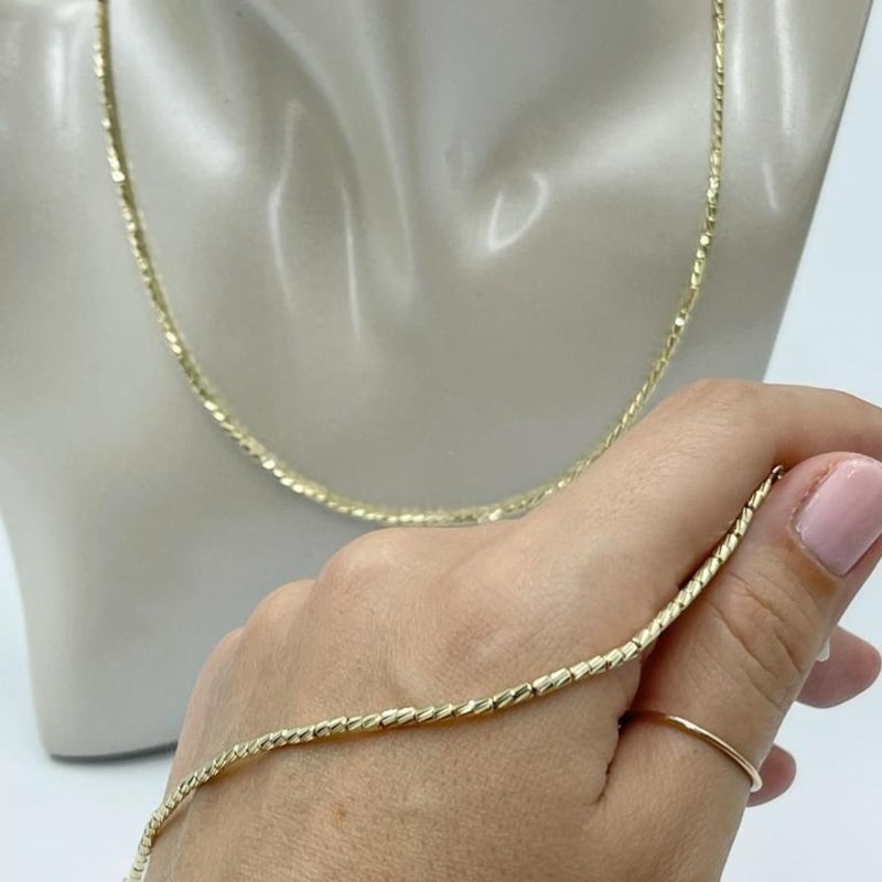 14k Gold Necklace - Etsy