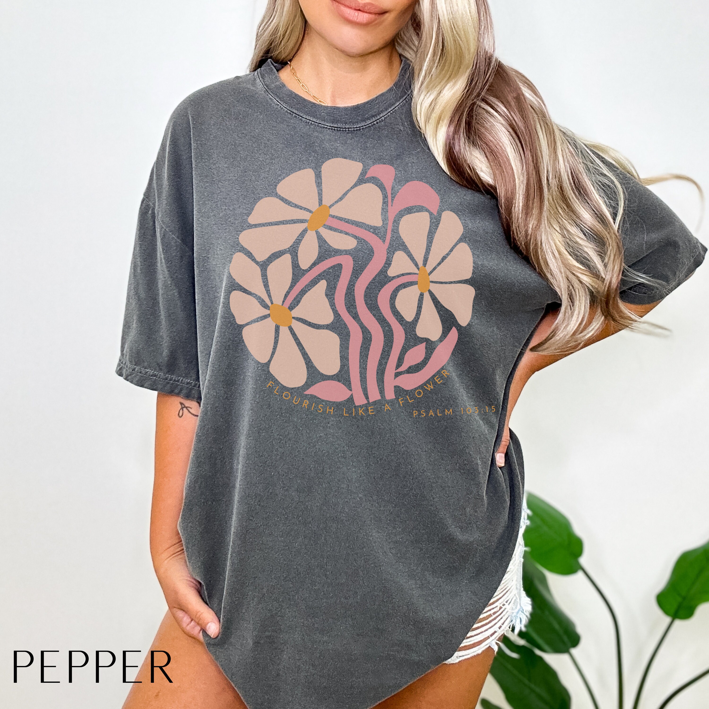 Bible Verse Shirt Boho Christian Comfort Colors Shirt Retro Christian T ...