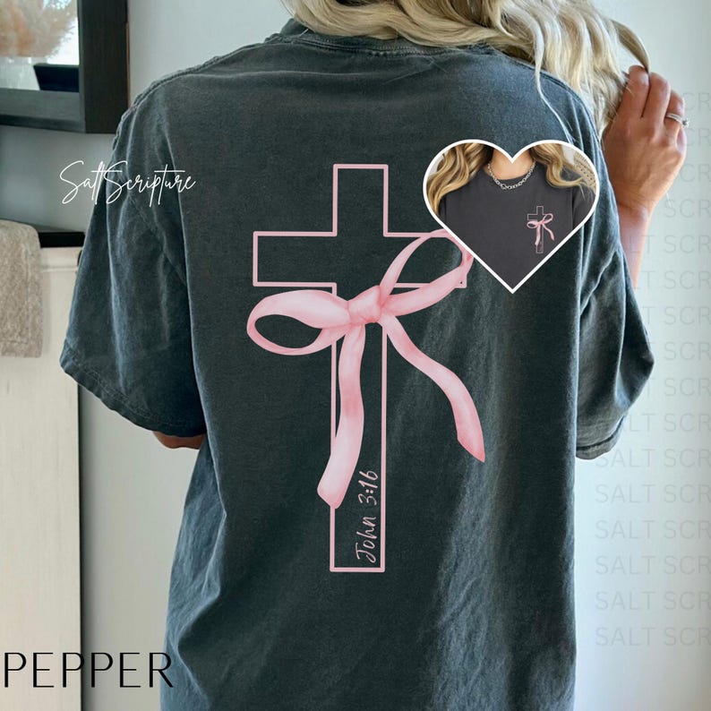 Girly Christian Shirts, Jesus Tshirt With Back Design, Faithshirt, Pink ...
