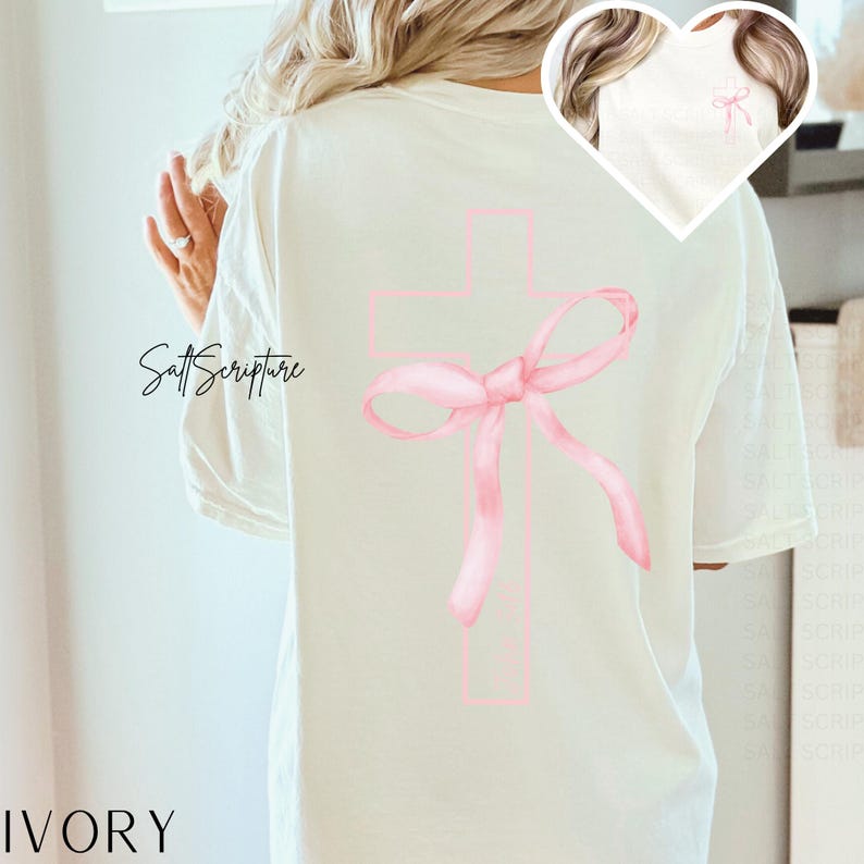 Girly Christian Shirts, Jesus Tshirt With Back Design, Faithshirt, Pink ...