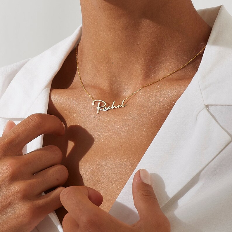 Personalized Handwriting Necklace Custom Signature Jewelry | Etsy