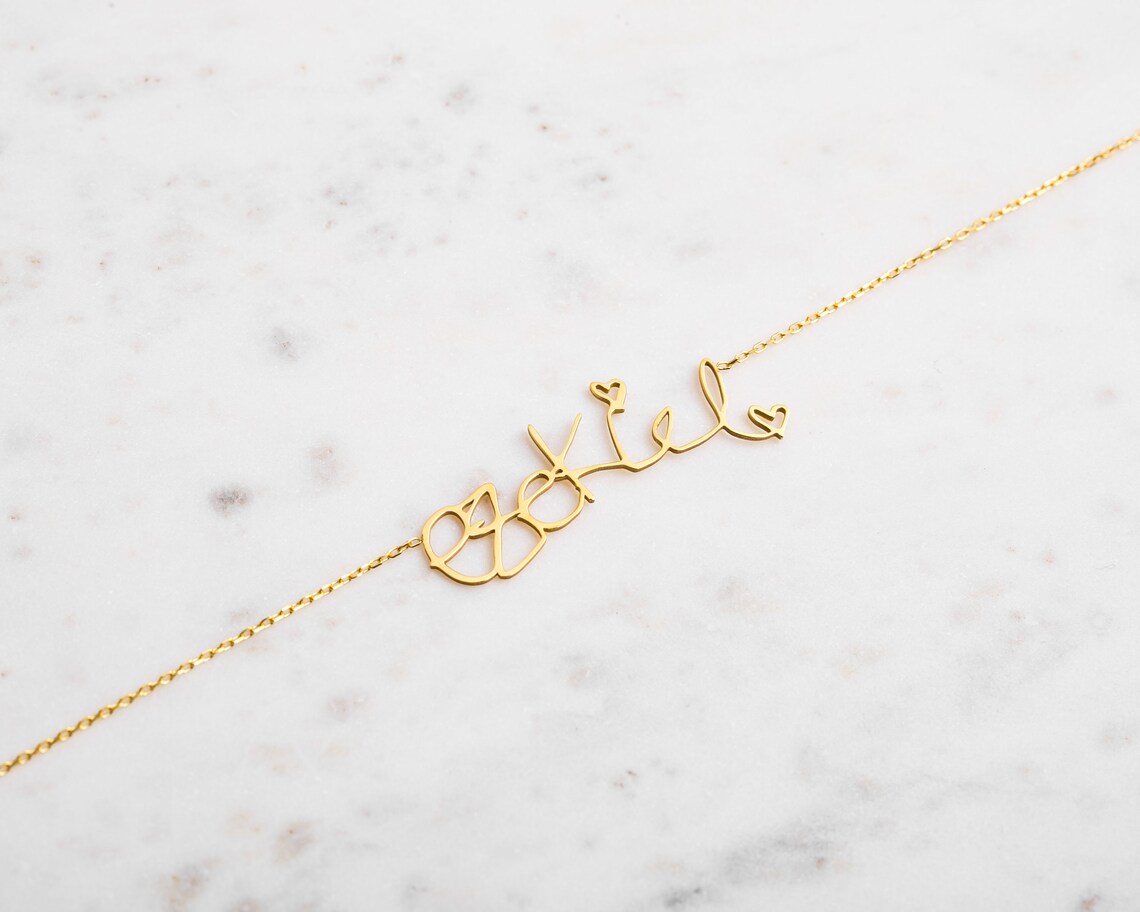 Custom Handwriting Jewelry Handwriting Necklace | Etsy