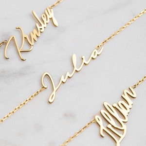 Custom Name Bracelet Personalized Name Bracelet Cursive Name Bracelet ...