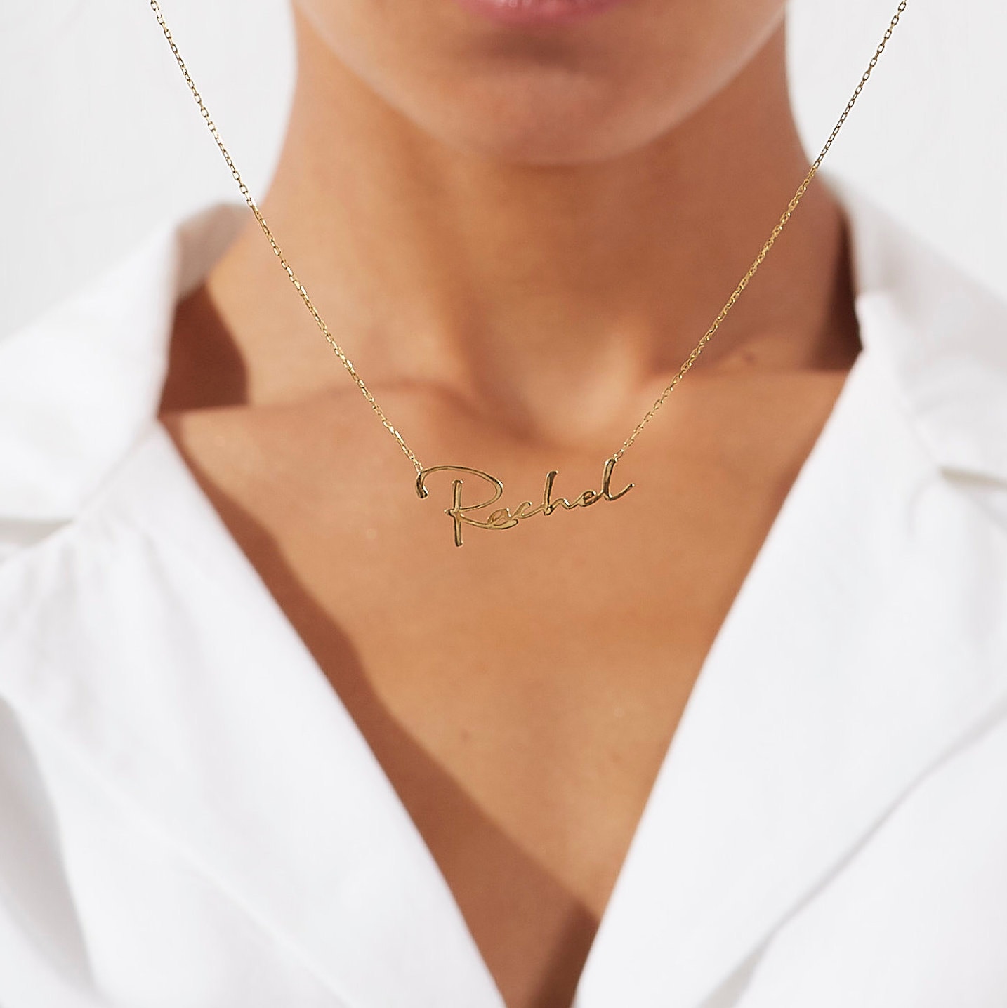 Personalized Handwriting Necklace Custom Signature Jewelry | Etsy