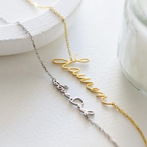 14K Actual Handwriting Bracelet * Solid Gold Signature Bracelet ...