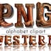 Western Font 3D PNG Letters, Cowboy Alphabet Set, Cowgirl Doodle Letter ...