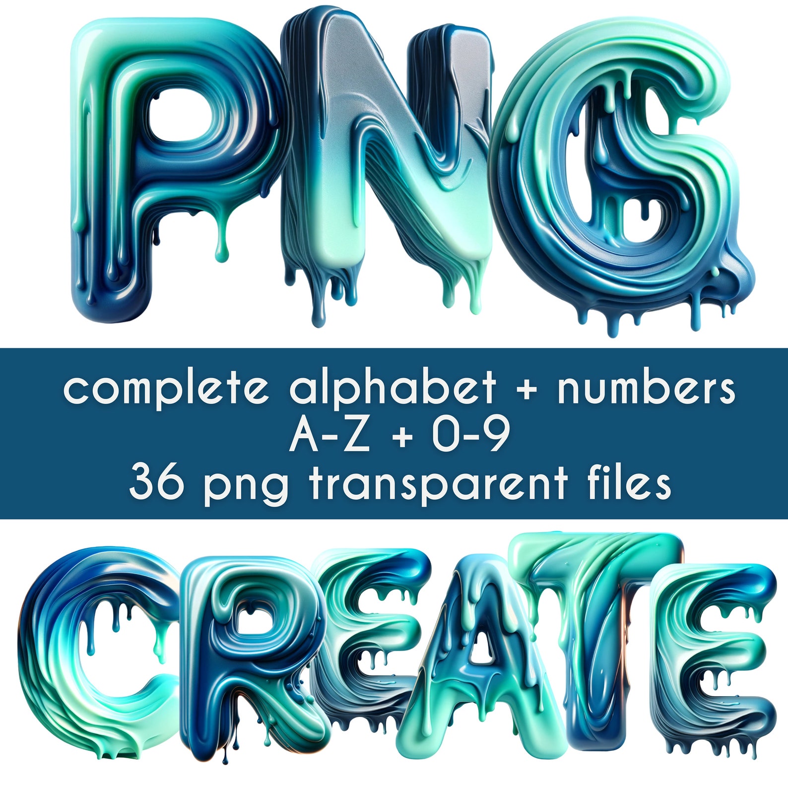 3D Letters, Alphabet Clipart, Alphabet PNG, Bundle 3D Alphabet, Candle ...